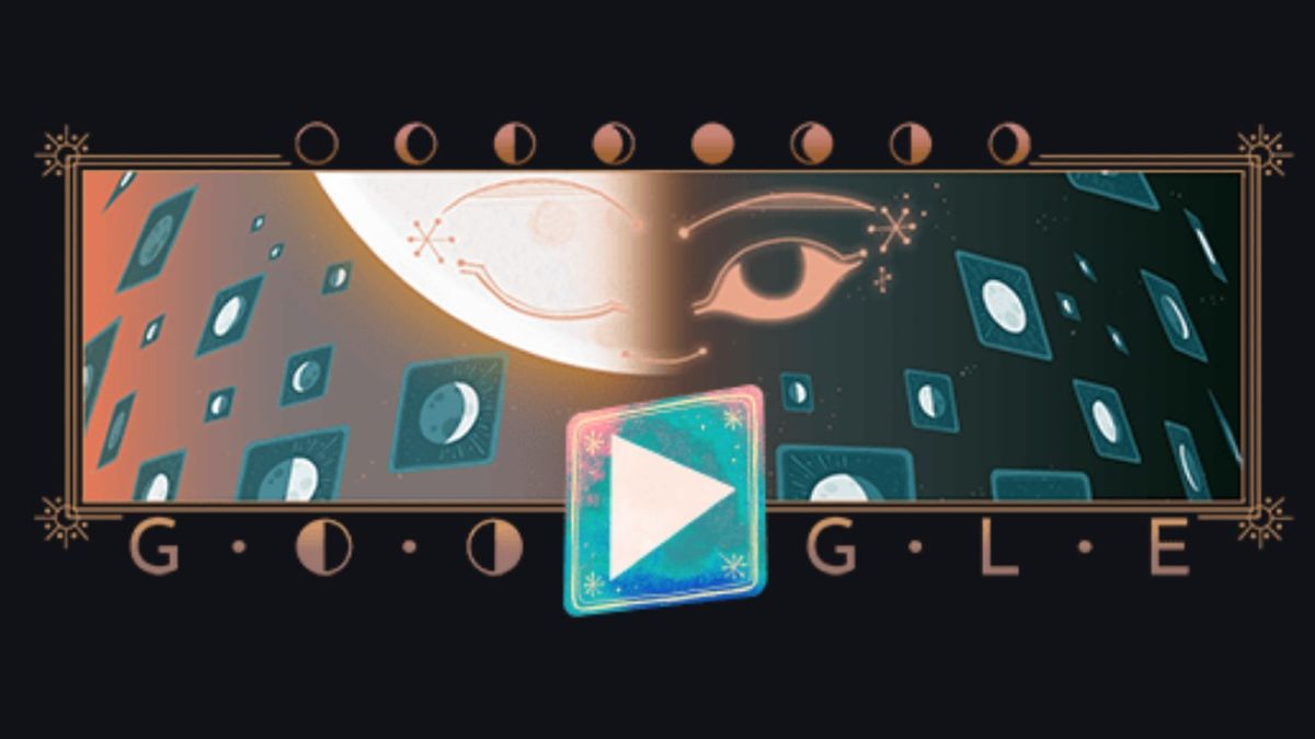 Lunar Google Doodle celebrates the half-lit third quarter moon each ...