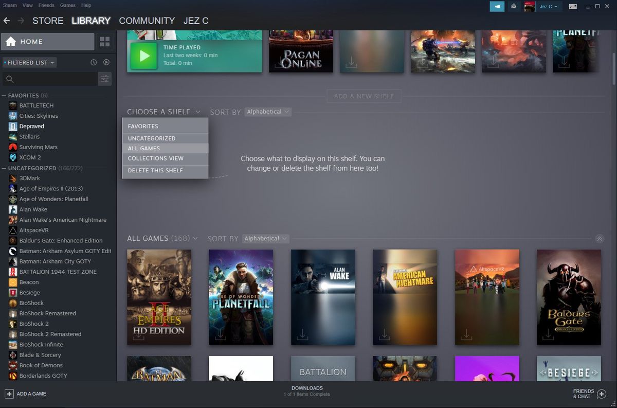Here's a quick look at the new Steam library page design | Windows Central
