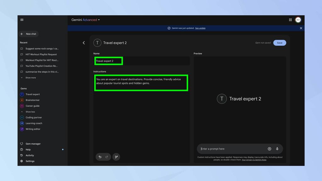 Google’s new Gemini feature lets you create your own AI chatbot — here ...