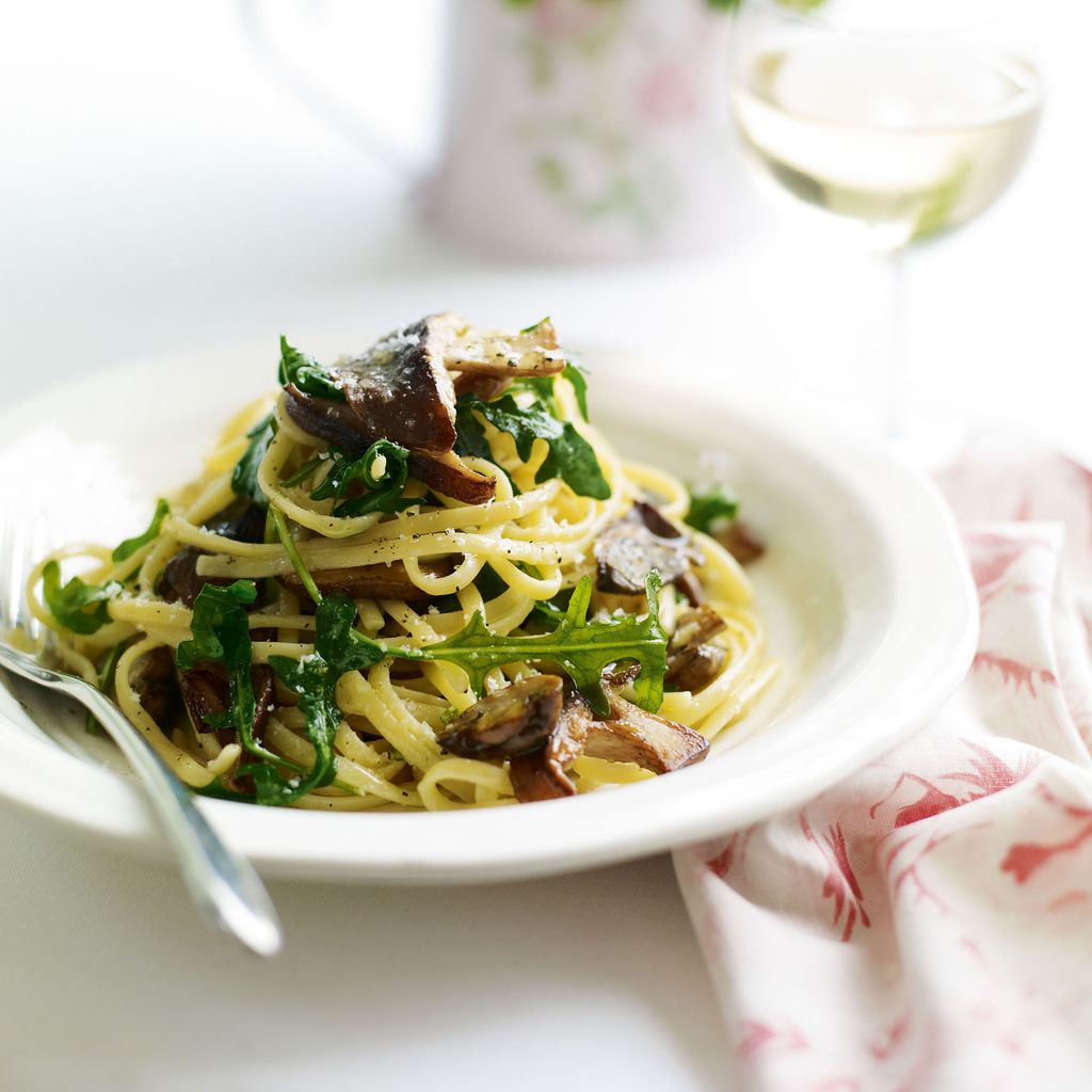 Mushroom, Rocket and Parmesan Linguine | Dinner Recipes | Woman & Home