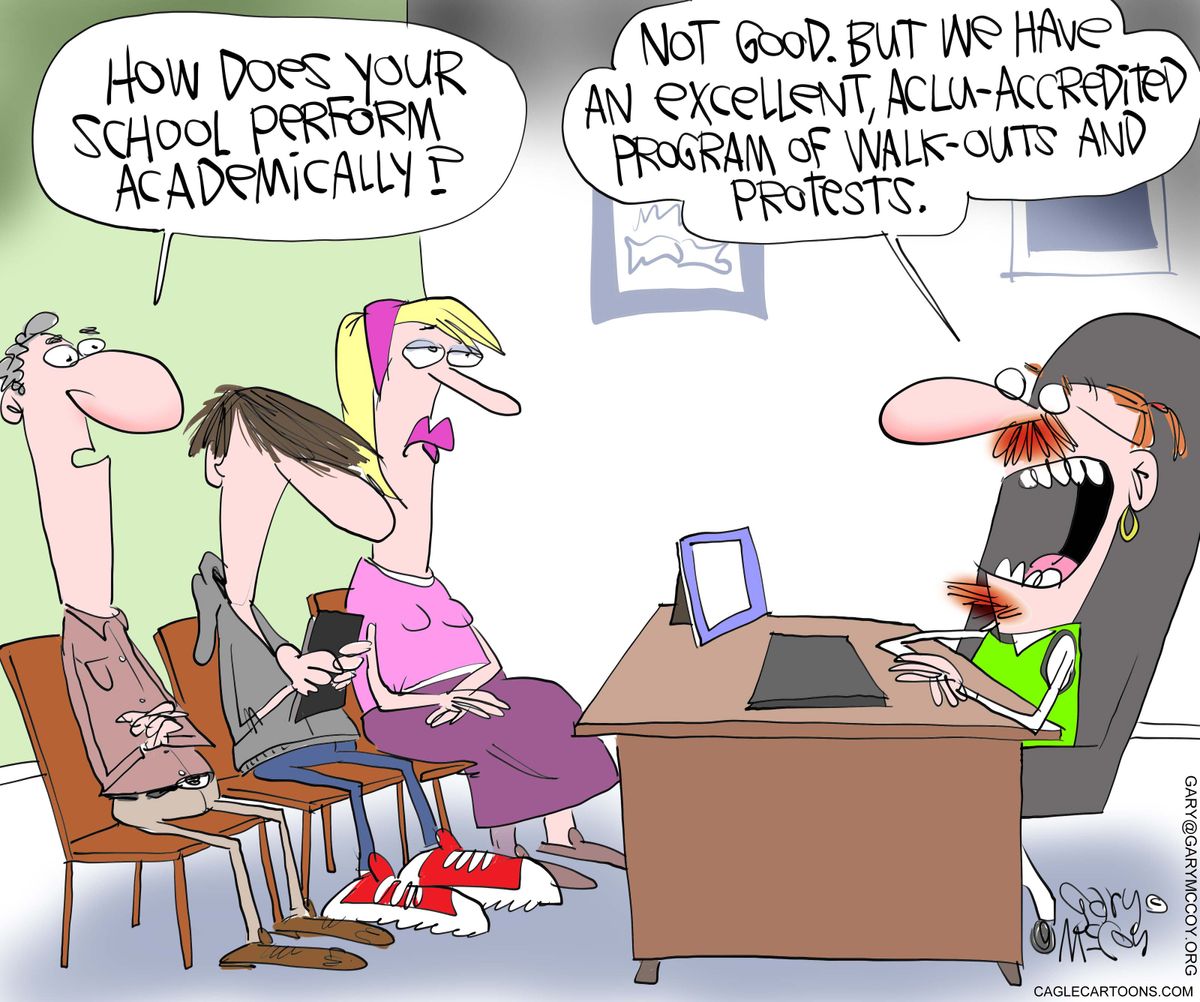 Political cartoon U.S. Parkland mass shooting students March For Our ...