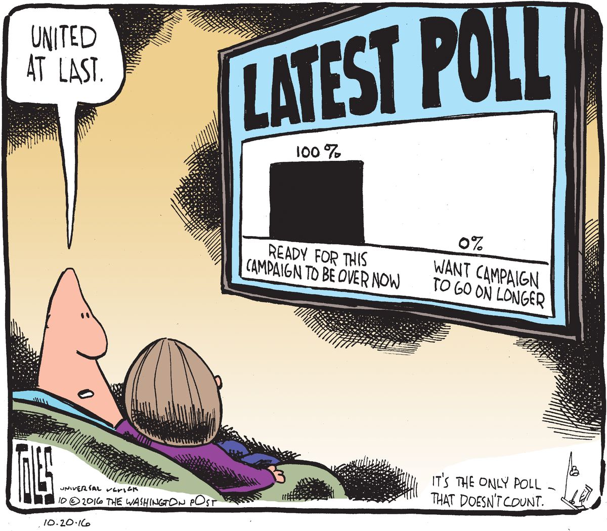 Political cartoon U.S. 2016 election voter fatigue | The Week