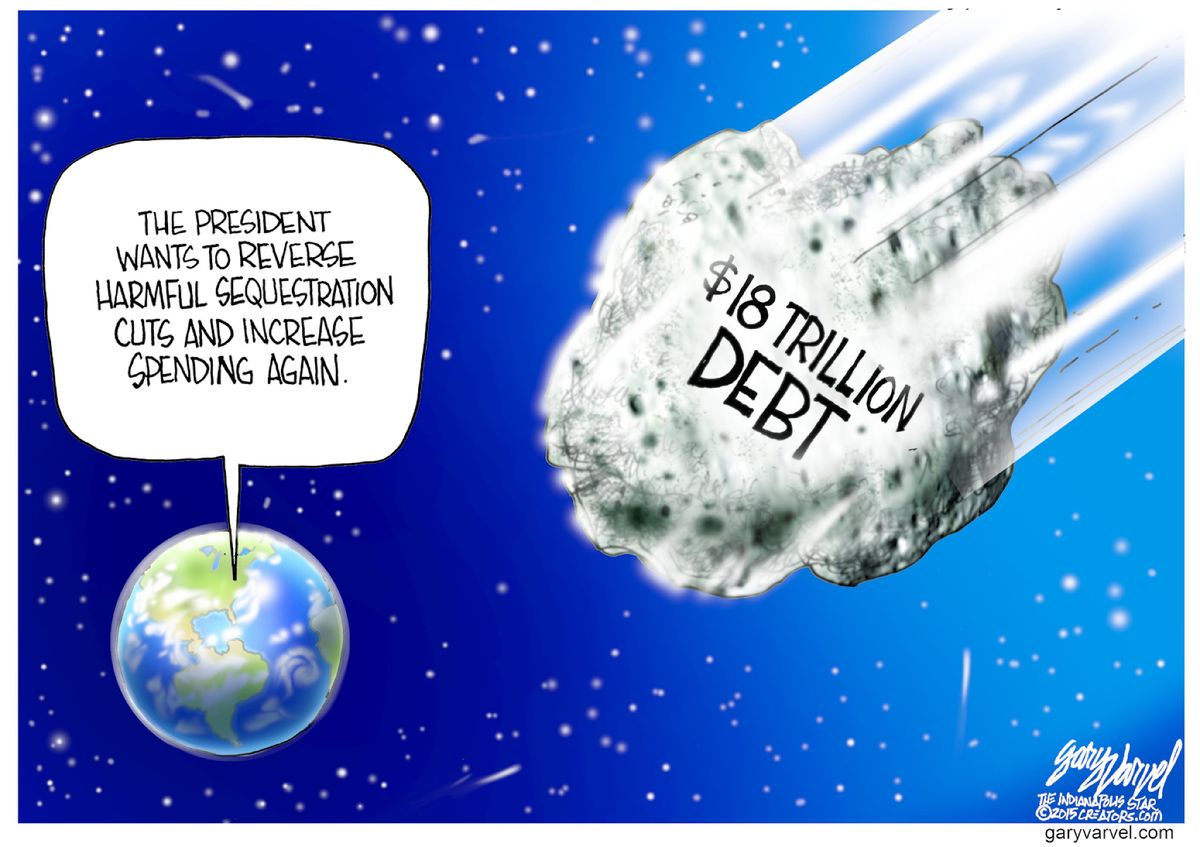 Political cartoon U.S. economics climate | The Week