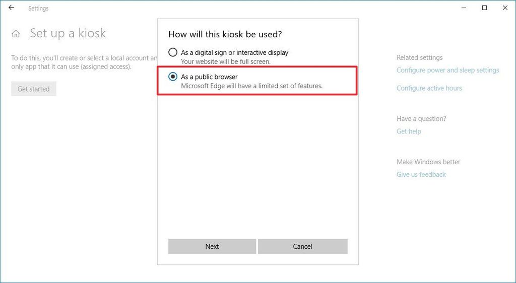 How to set up kiosk mode on Windows 10 October 2018 Update | Windows ...