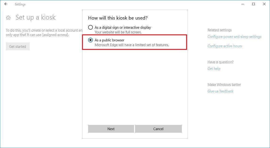 How to set up kiosk mode on Windows 10 October 2018 Update | Windows ...
