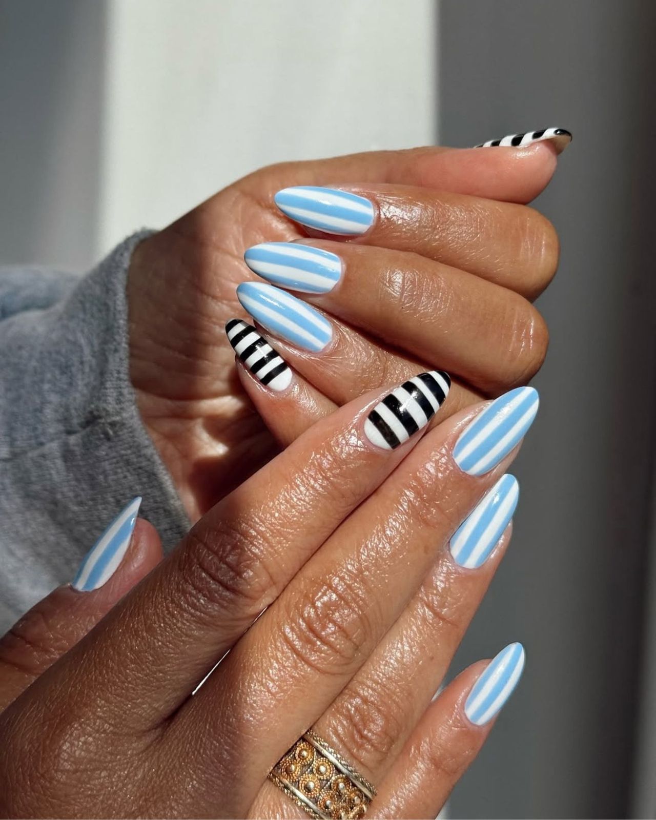 17 Striped Nail Art Ideas to Bookmark Right Now | Who What Wear