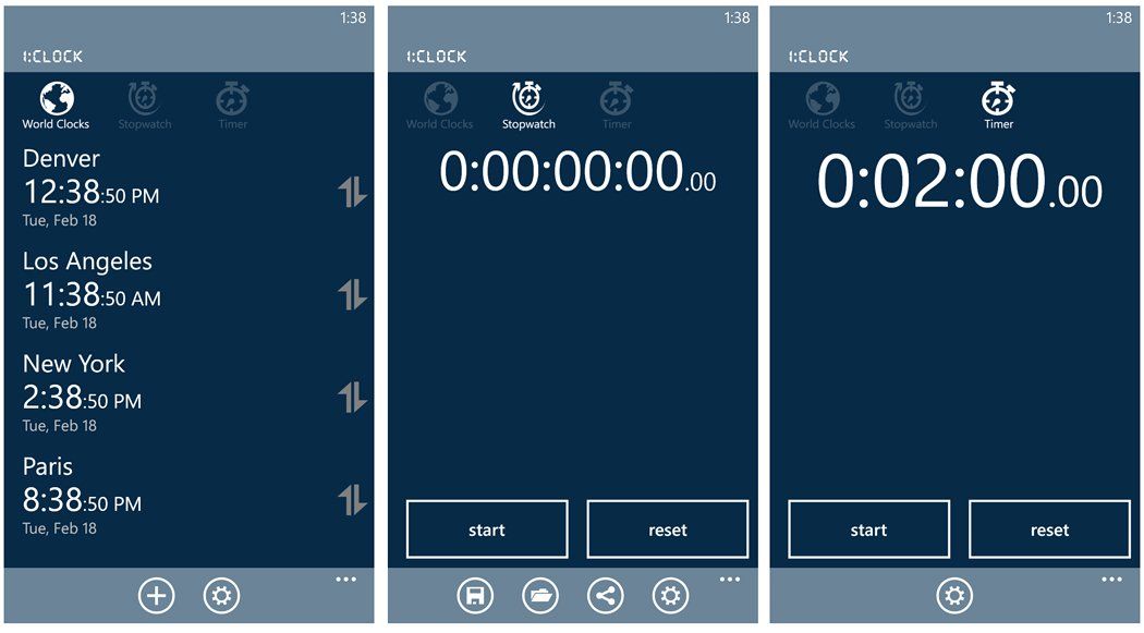 1:CLOCK for Windows Phone 8, keeping track with World times and more ...
