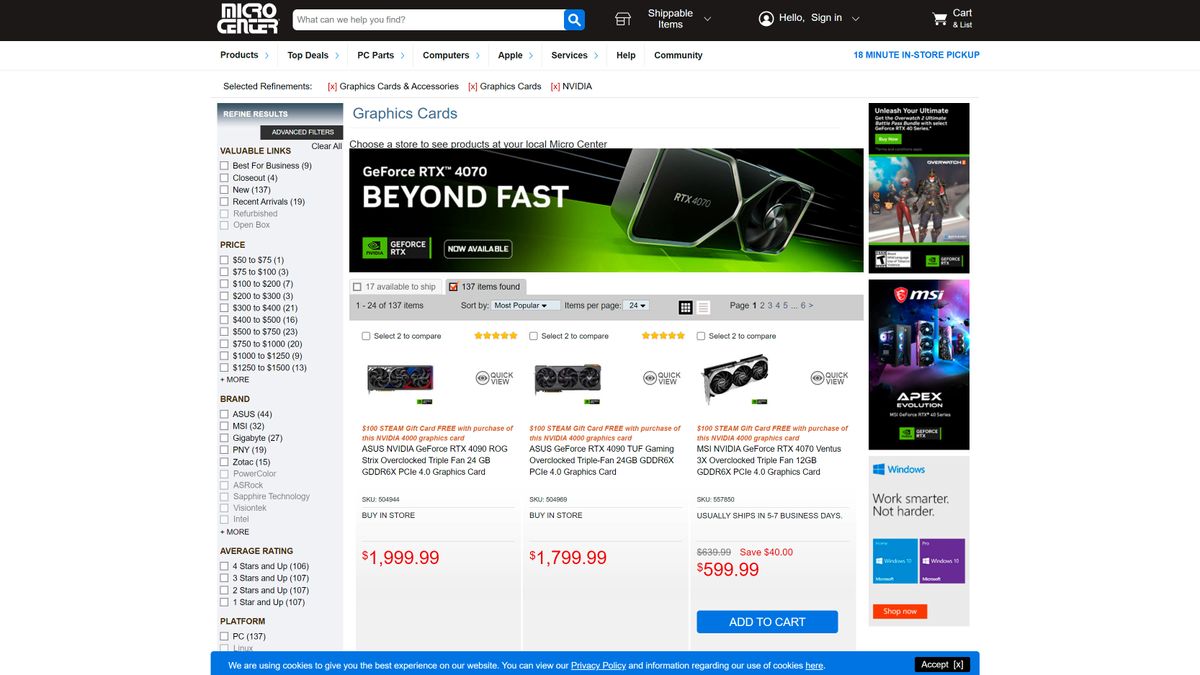 Retailer Bundles $100 Steam Gift Card With RTX 40-Series Purchases ...