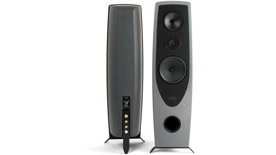 Rega's radical Aya speakers combine glass and cement for a striking ...