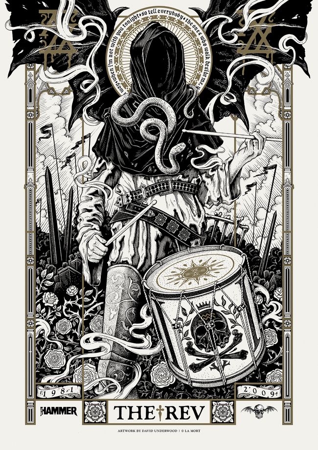 The Rev Art Print from Metal Hammer : r/avengedsevenfold