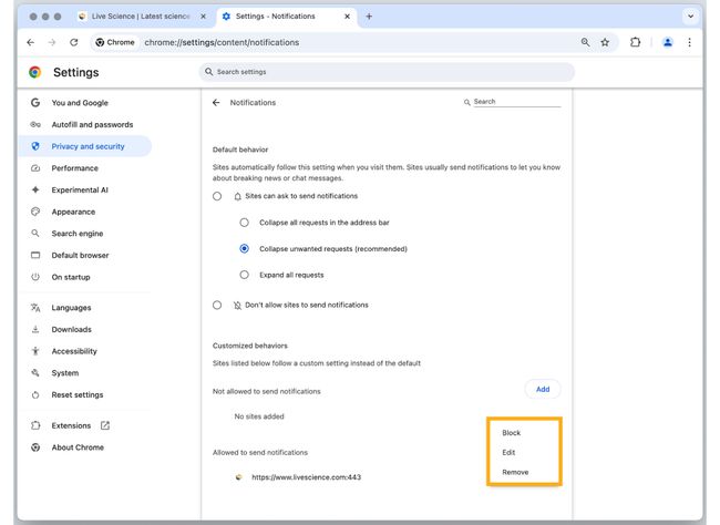 How to turn off web notifications for Google Chrome and macOS | Live ...
