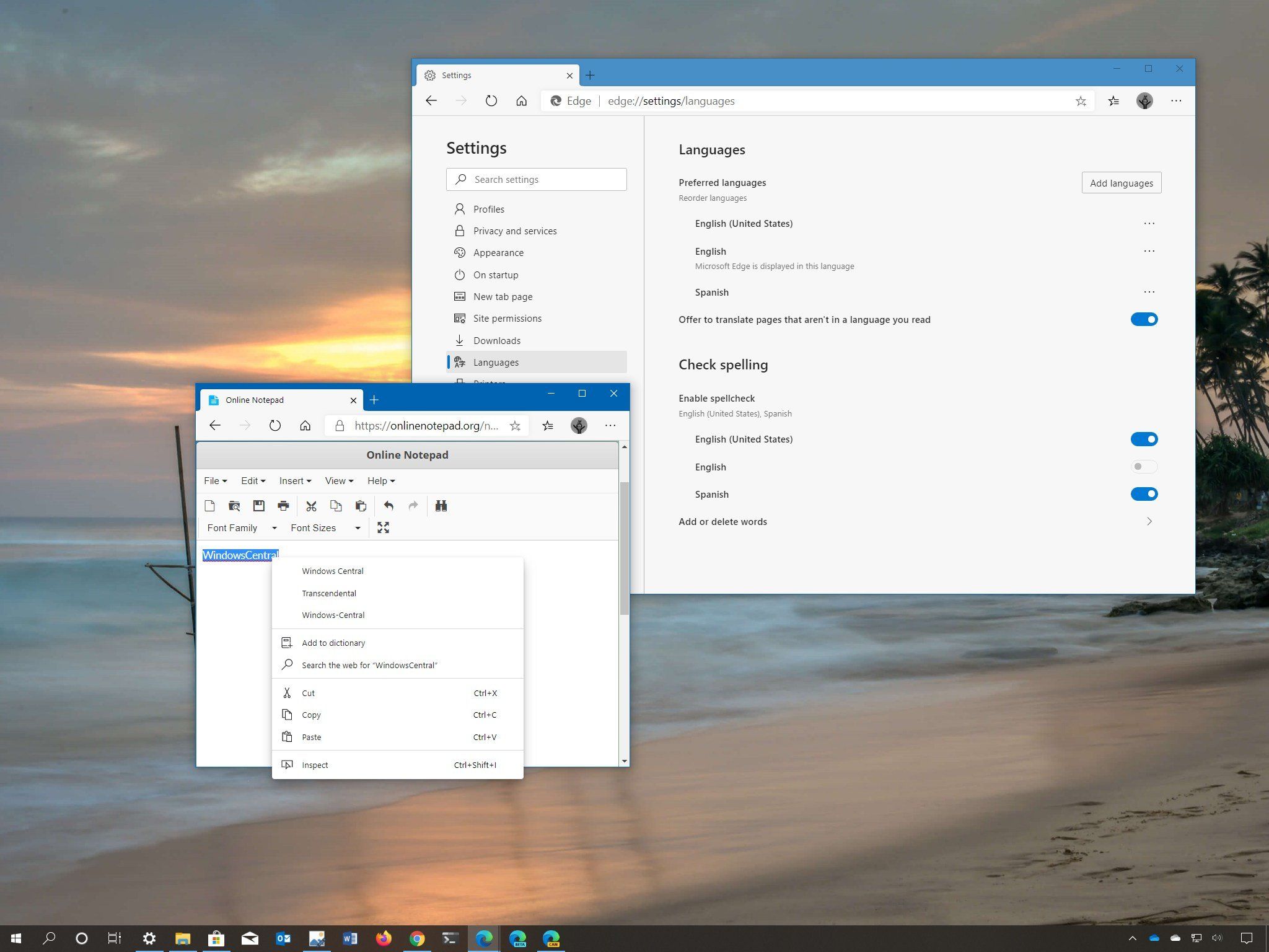 How to configure spell checker on the new Microsoft Edge | Windows Central