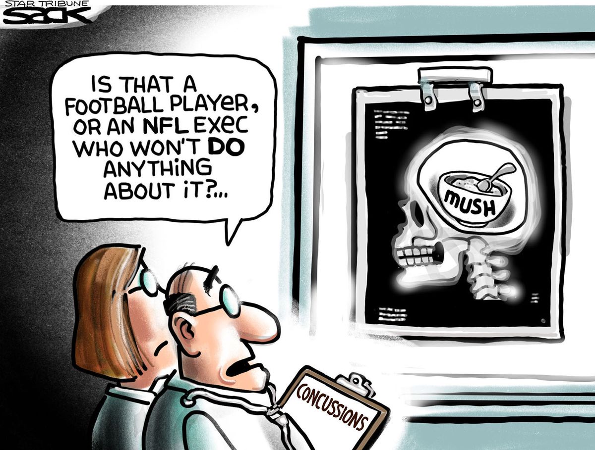 Editorial Cartoon U.S. NFL Concussions | The Week