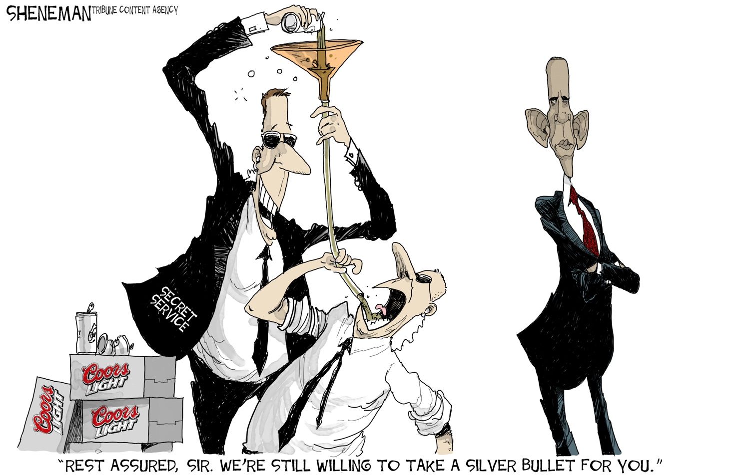 Political cartoon U.S. secret service | The Week