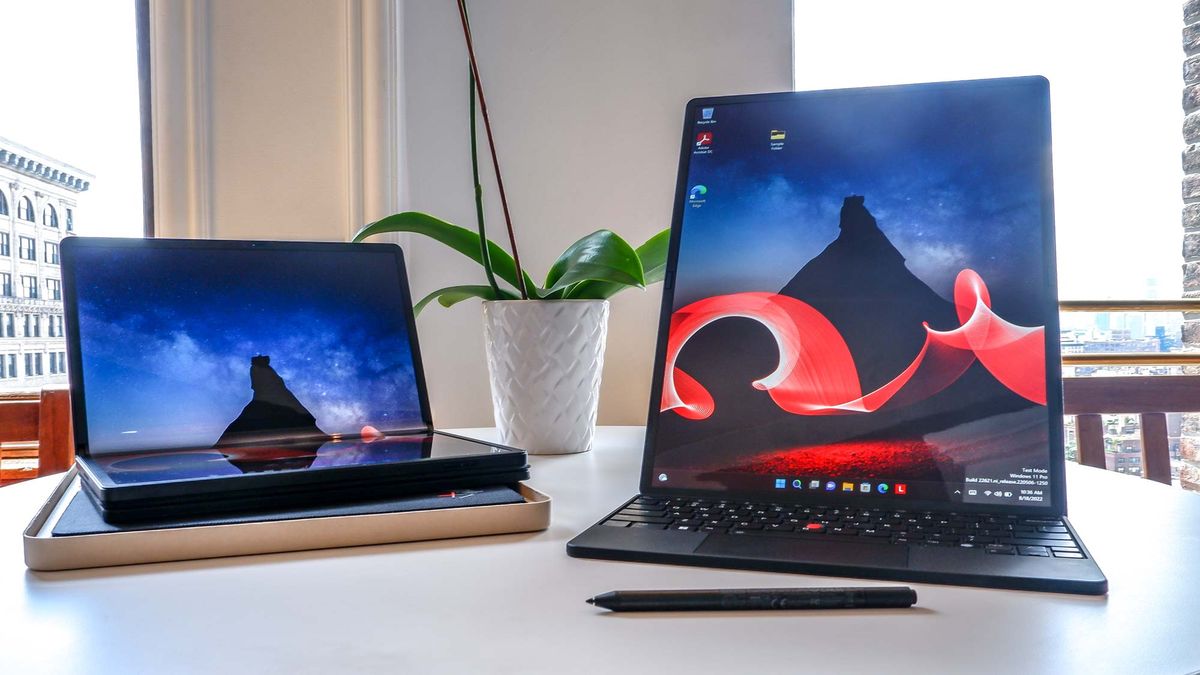 Lenovo ThinkPad X1 Fold 2022 hands-on: A better foldable-screen laptop ...