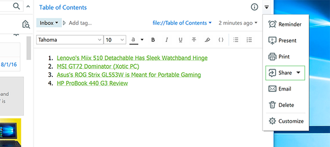 How to Organize Evernote Notes with a Table of Contents | Laptop Mag