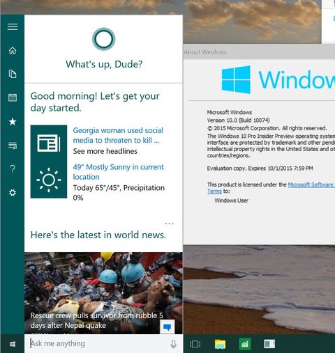 Windows 10 build 10074: Everything you need to know | Windows Central