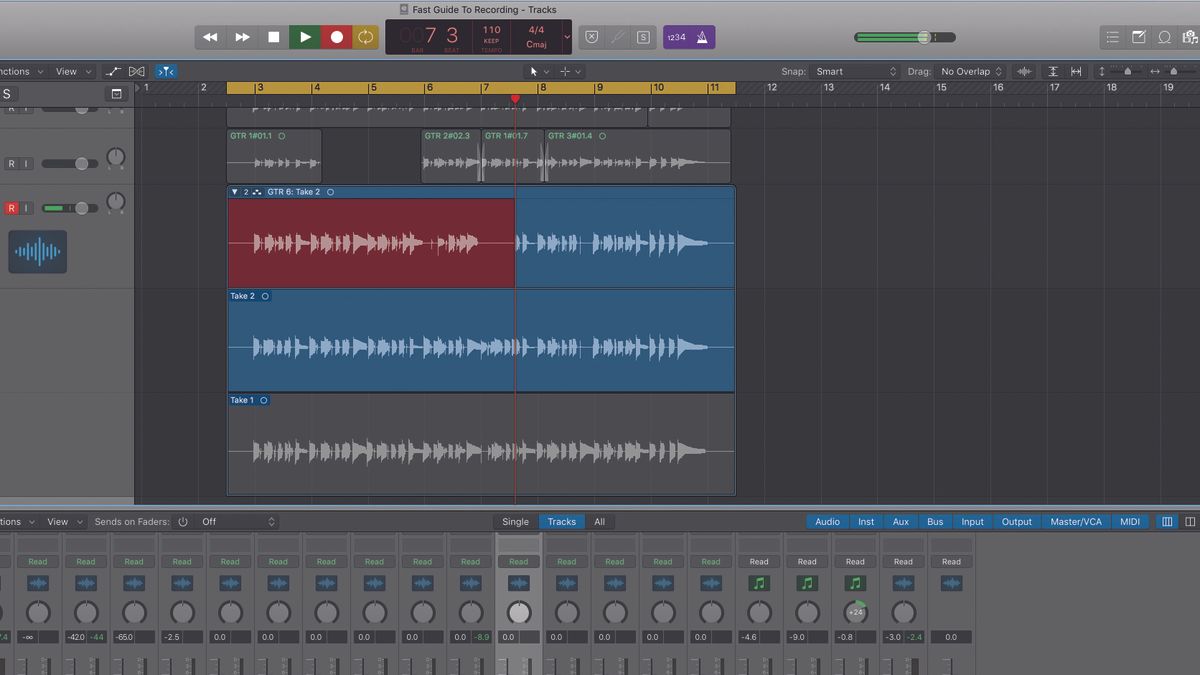 How to 'comp' multiple recordings onto one track | MusicRadar