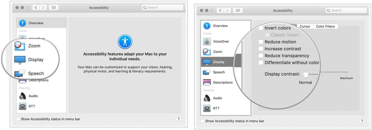 How to use visual and color accessibility options on your Mac | iMore