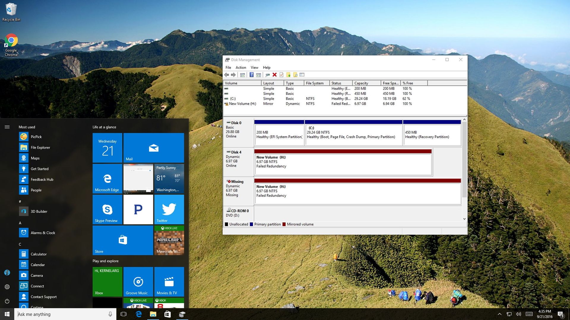 How to set up a mirrored volume for file redundancy on Windows 10 ...