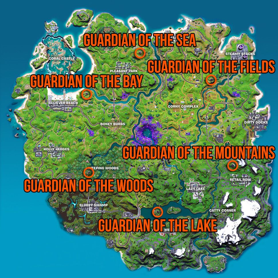 Fortnite Guardian Towers locations | GamesRadar+