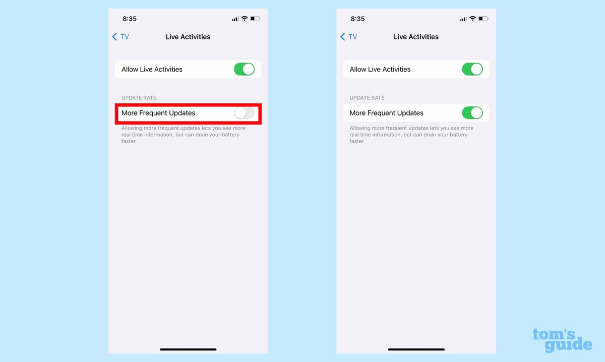 How to adjust Live Activities updates in iOS 16.2 | Tom's Guide