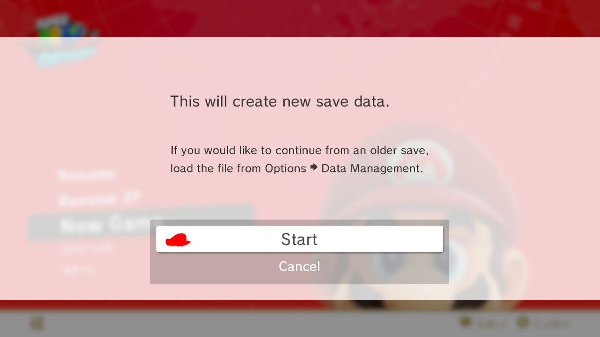 How to create a new save in Super Mario Odyssey without deleting old ...