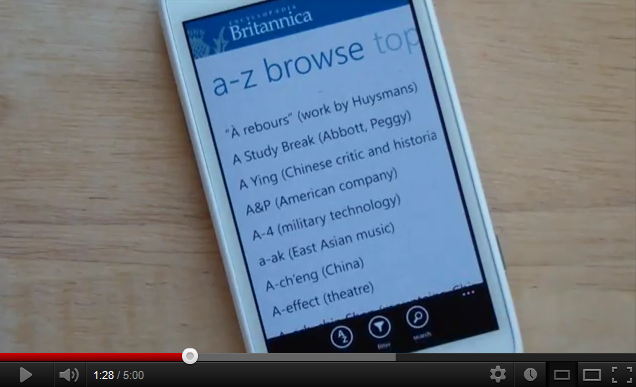 Review - Official Encyclopedia Britannica app for Windows Phone ...