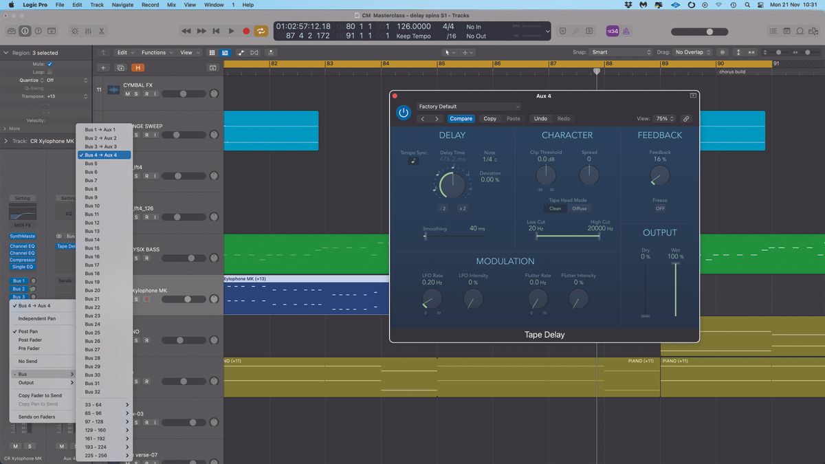 How to create stereo spin delays in Logic Pro | MusicRadar