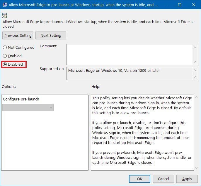 How to stop loading Microsoft Edge processes at startup on Windows 10 ...