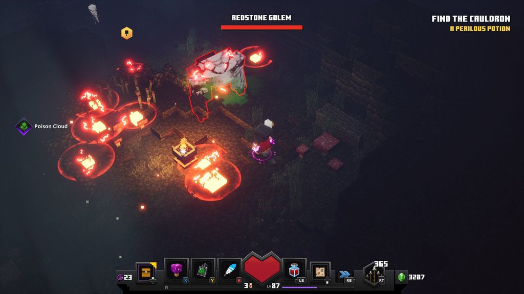 Minecraft Dungeons guide: How to beat the Redstone Golem mini-boss on ...