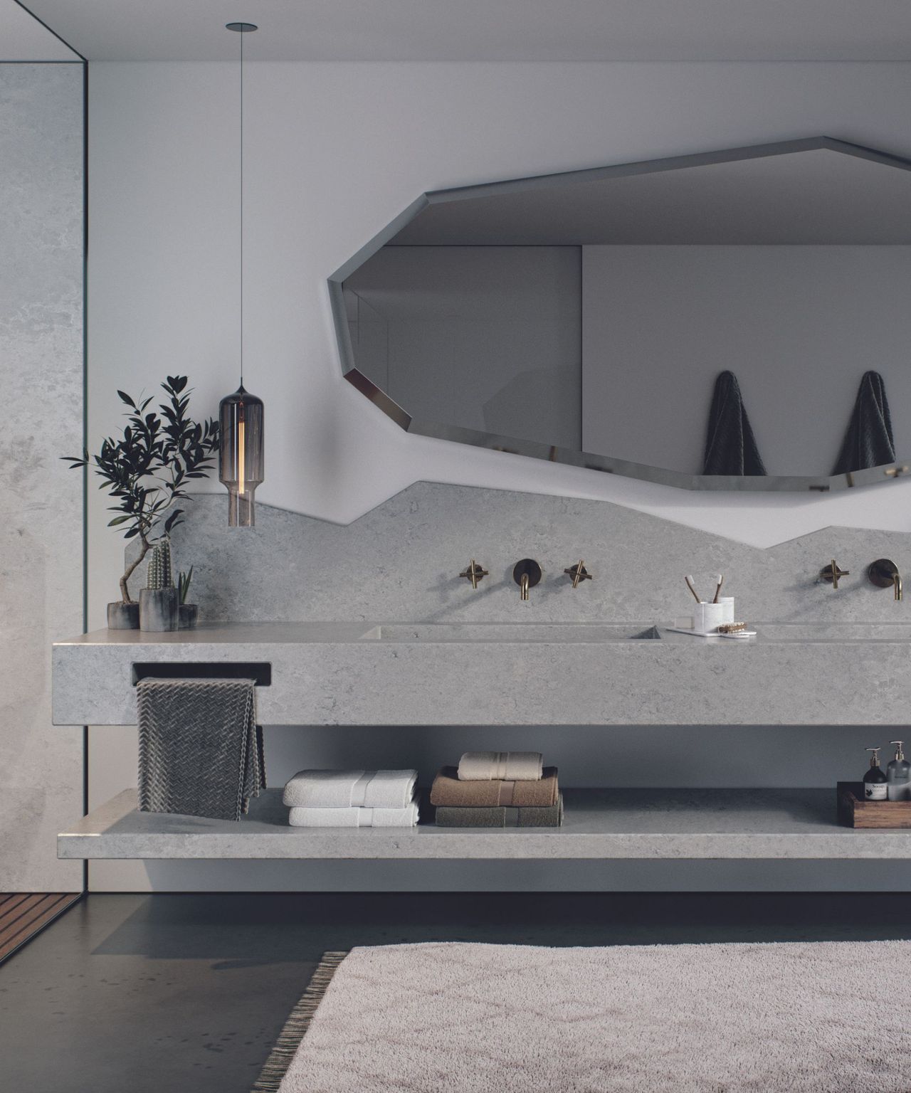 Bathroom countertop materials: the differences explained | Homes and ...