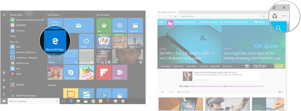 How to customize launch and tab options in Edge for Windows 10 ...