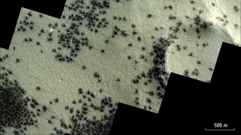 Strange cluster of 'spiders' spotted in 'Inca City' on Mars (photo) | Space