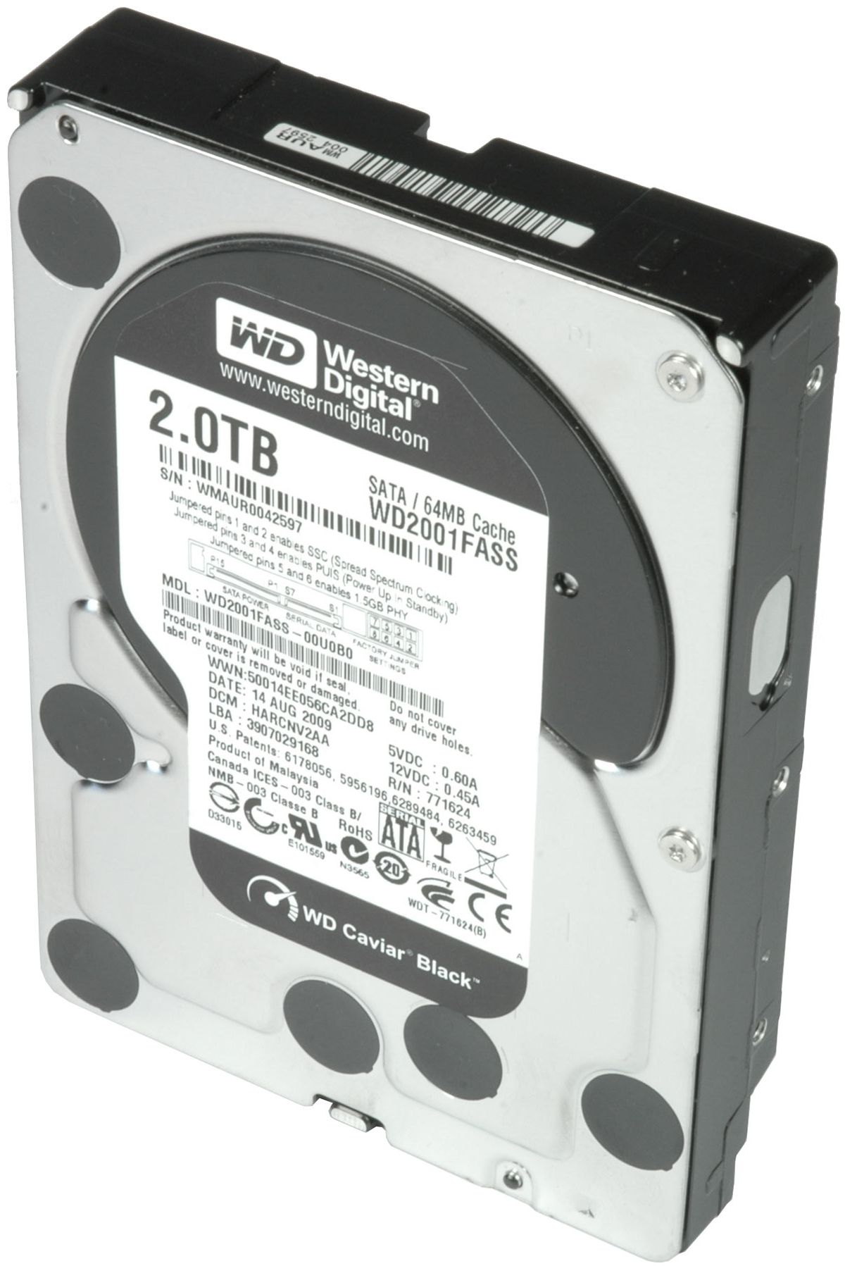 Western Digital Caviar Black 2TB (WD2001FASS) - 500GB Per Platter ...