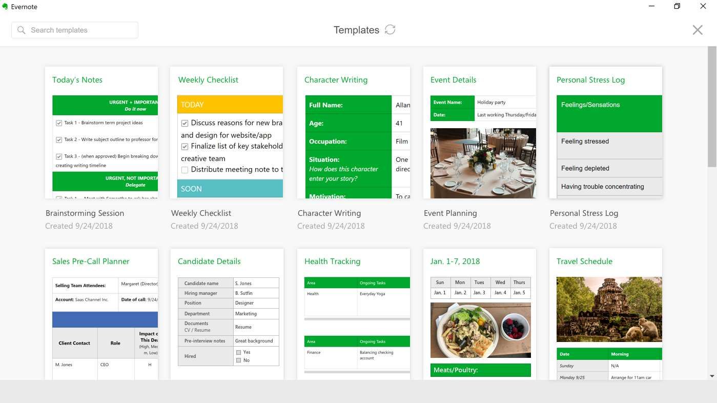 Evernote for Windows 10 gets new templates feature in latest update ...
