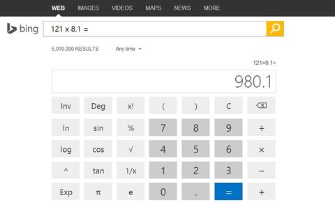 Tip: Bing search finally gets interactive calculator | Windows Central