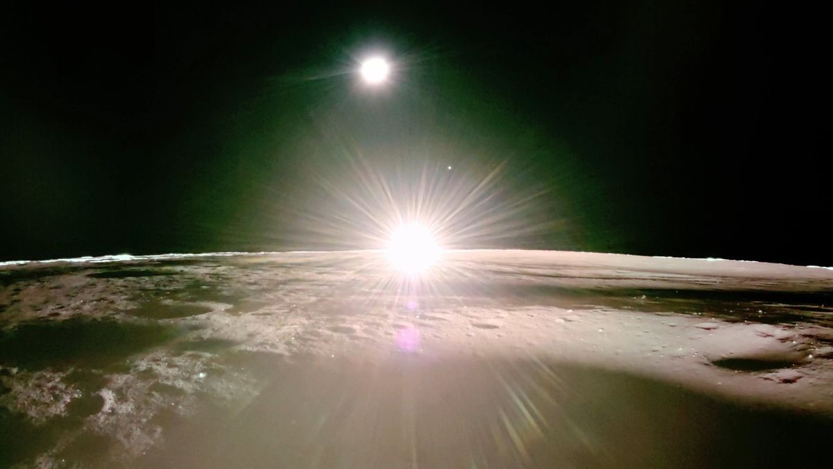 Watch the sun set over the moon in epic video from private Blue Ghost ...