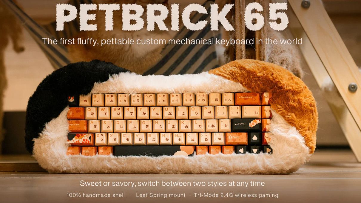 Cat themed fur-wrapped tri-mode keyboard now available for $240 ...