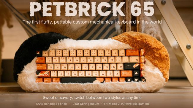 Cat themed fur-wrapped tri-mode keyboard now available for $240 ...