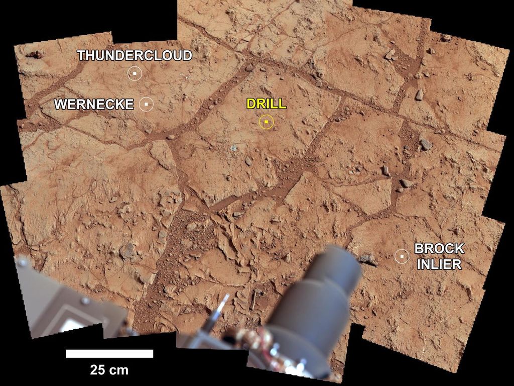 1st Drilling on Mars by NASA's Curiosity Rover (Photos) | Space