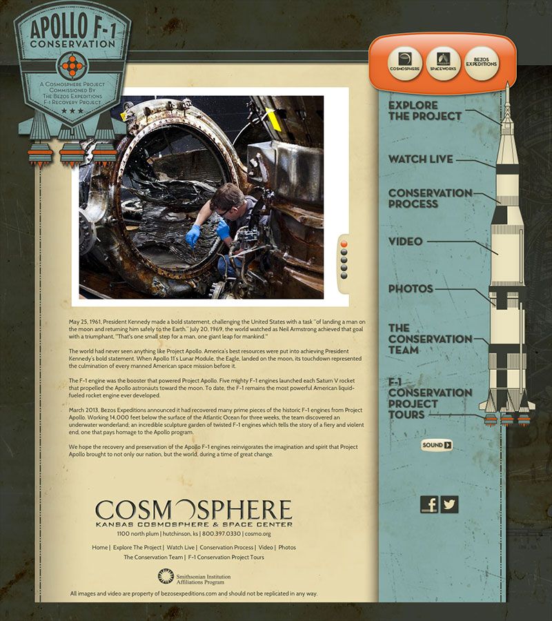 Watch Live as Amazon CEO's Apollo Rocket Engines are Preserved | Space