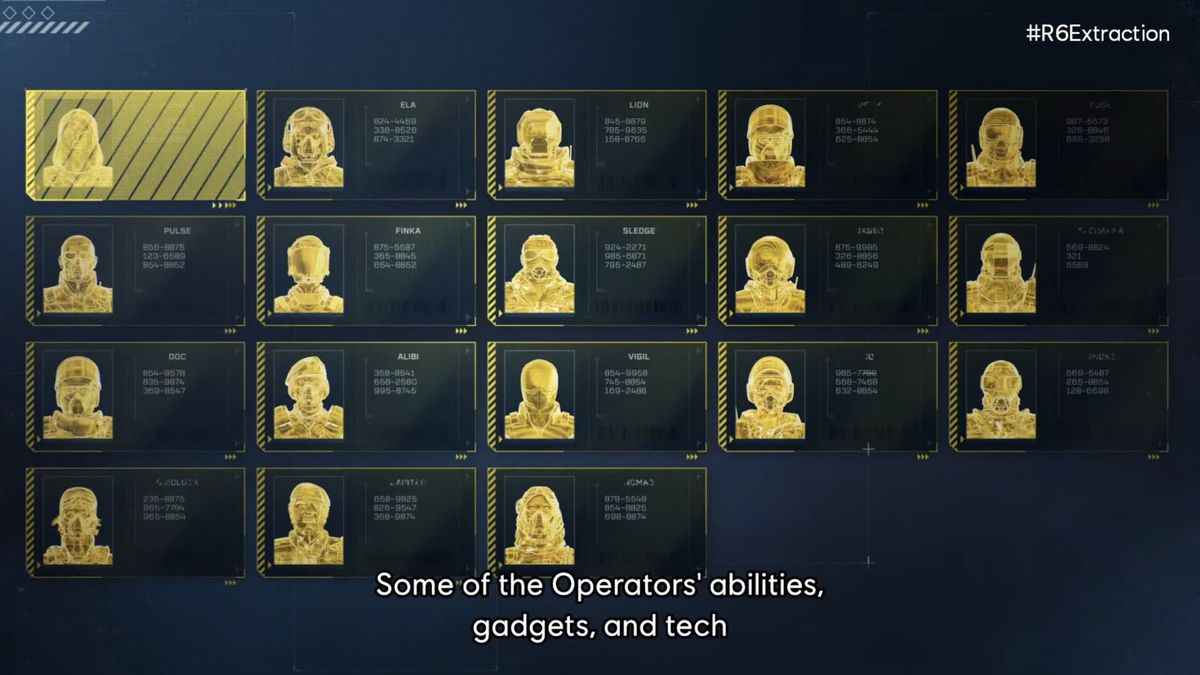 Rainbow Six Extraction Operator list confirmed, 18 Operators at launch ...