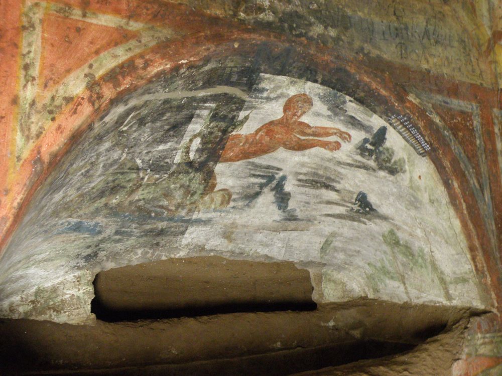 Photos: Paintings of Christ and a 'Baker' Revealed in Roman Burial ...