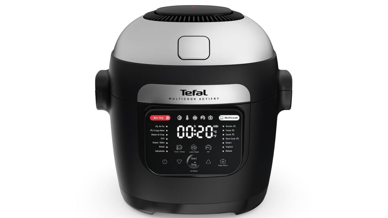 This Tefal air fryer automatically stirs food while cooking so you don ...