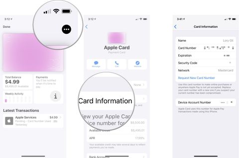 How to find your Apple Card account number, CVV and expiration date | iMore