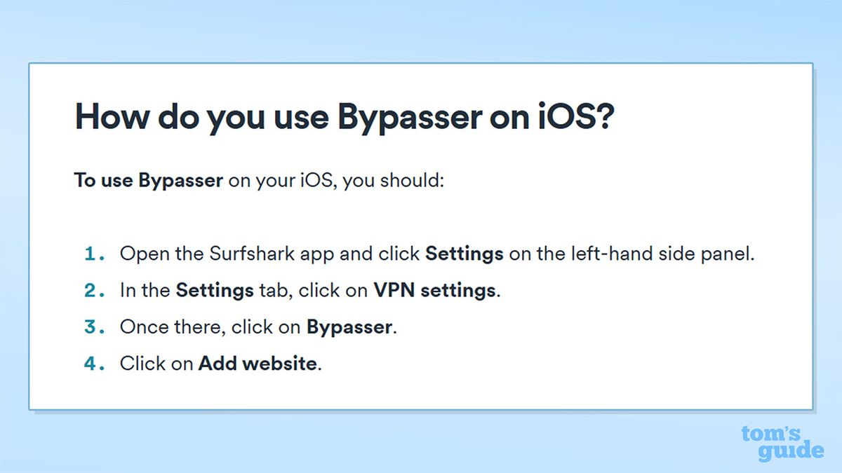 Surfshark launches iOS Bypasser – here's how to use it | Tom's Guide