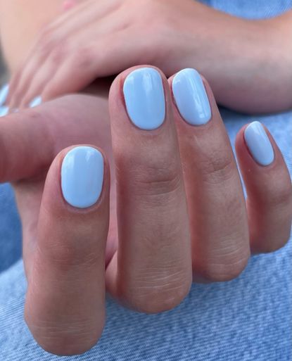 10 Chic Baby Blue Nail Colour Designs to Try This Summer | Who What Wear