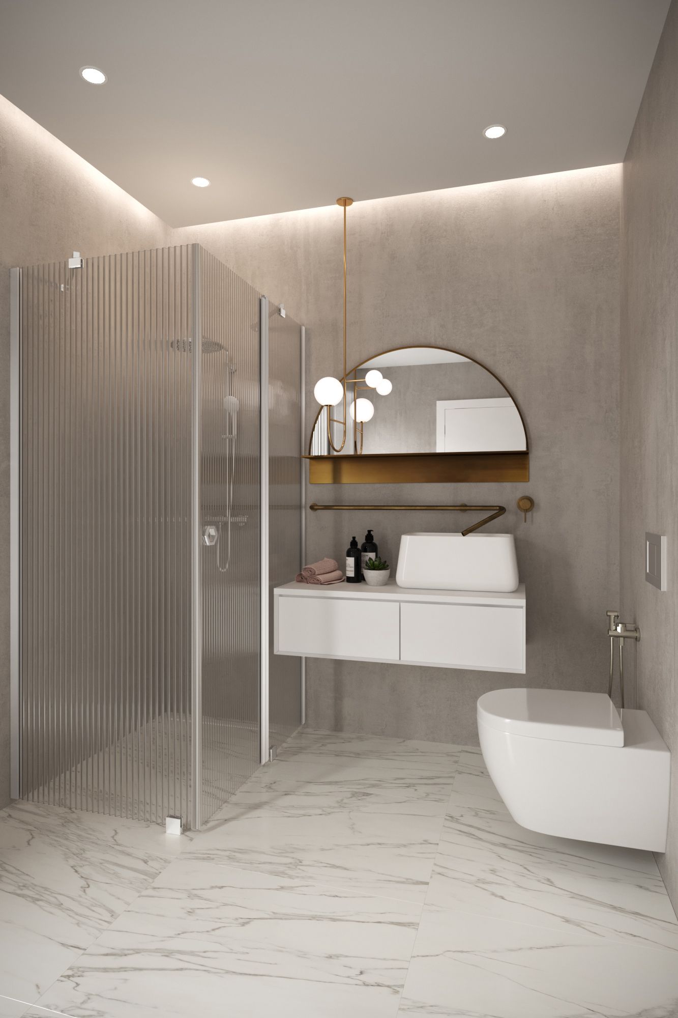 Fluted Shower Glass is a Designer Favorite — Here's Why | Livingetc