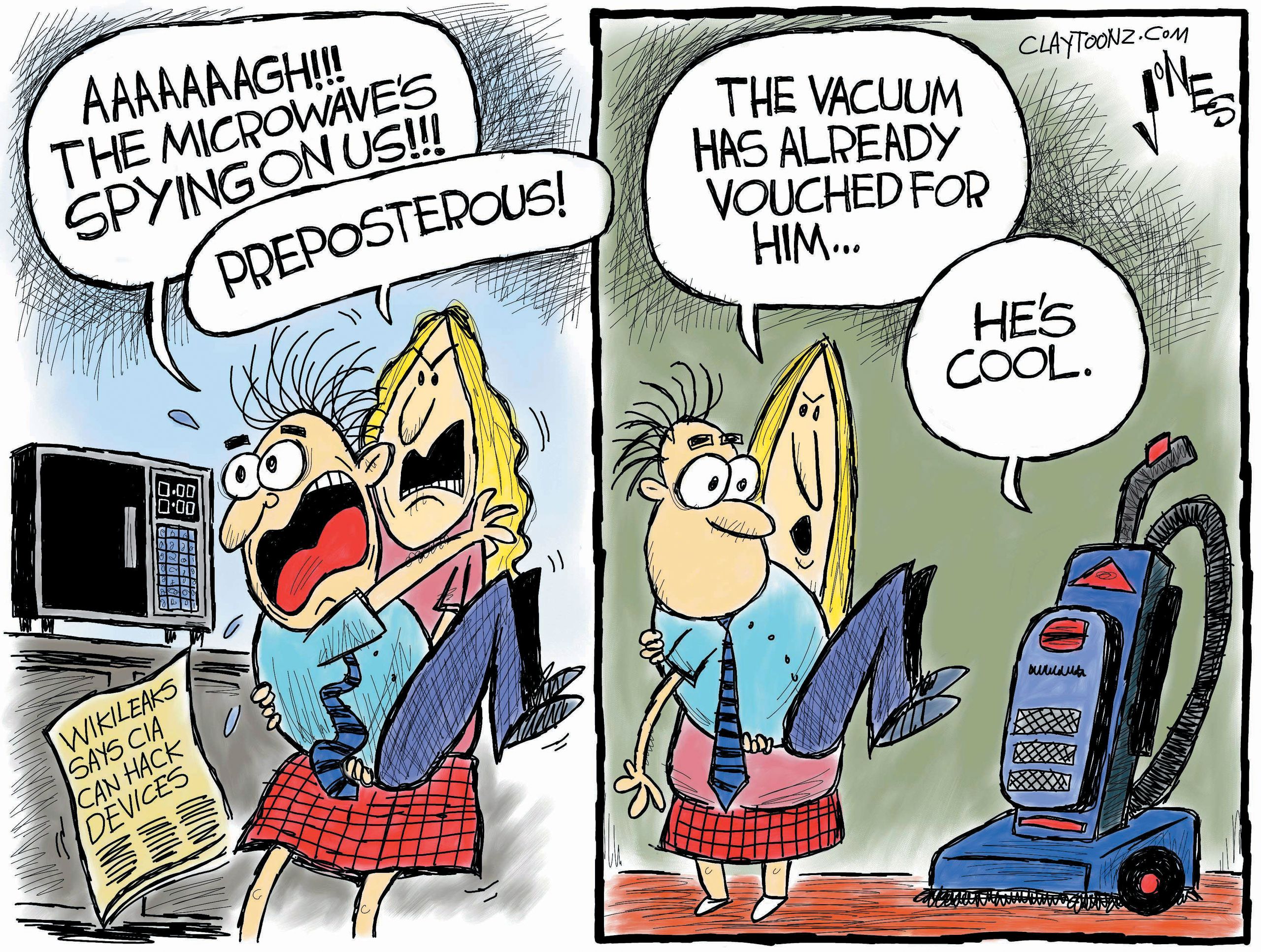 Political Cartoon U.S. Wikileaks CIA microwave spying | The Week